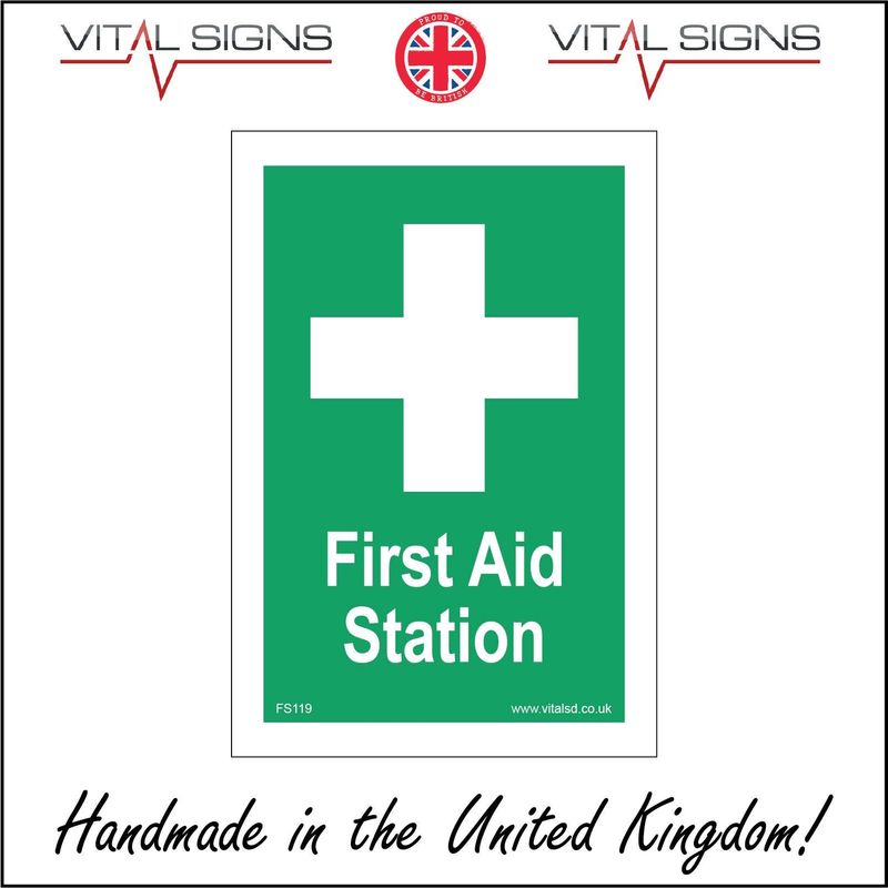 FS119 First Aid Station SIGN medical room nurse bandage sick bay ...
