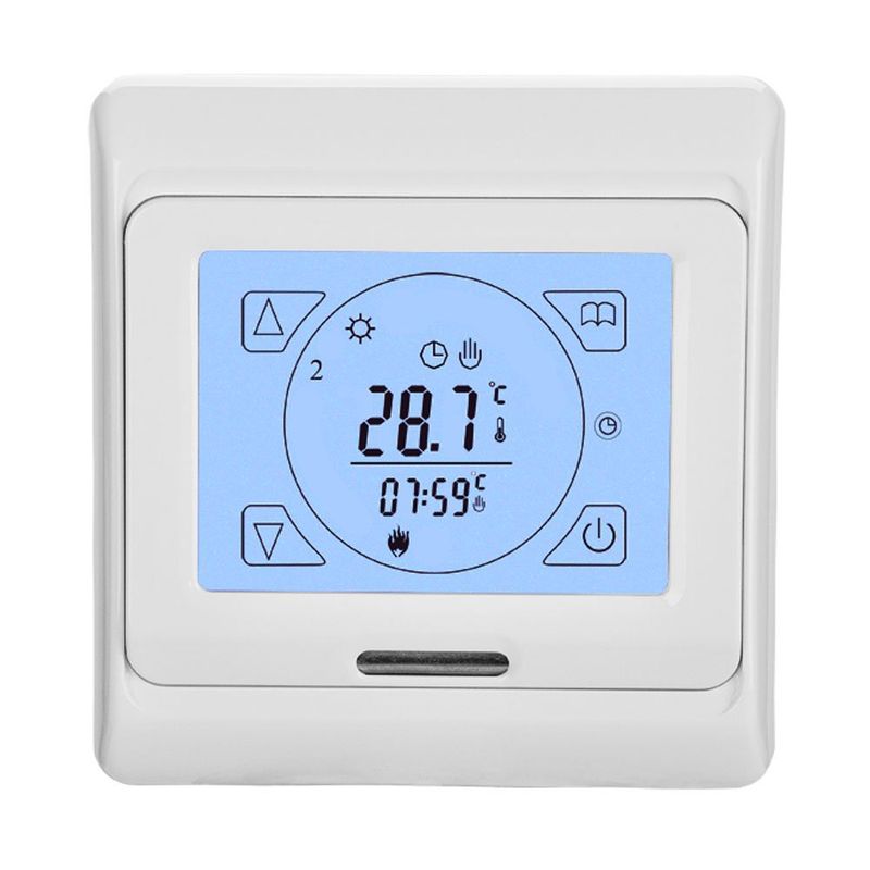 Touch Screen Digital Programmable Electric Underfloor Heating Thermostat with Air and Floor ...