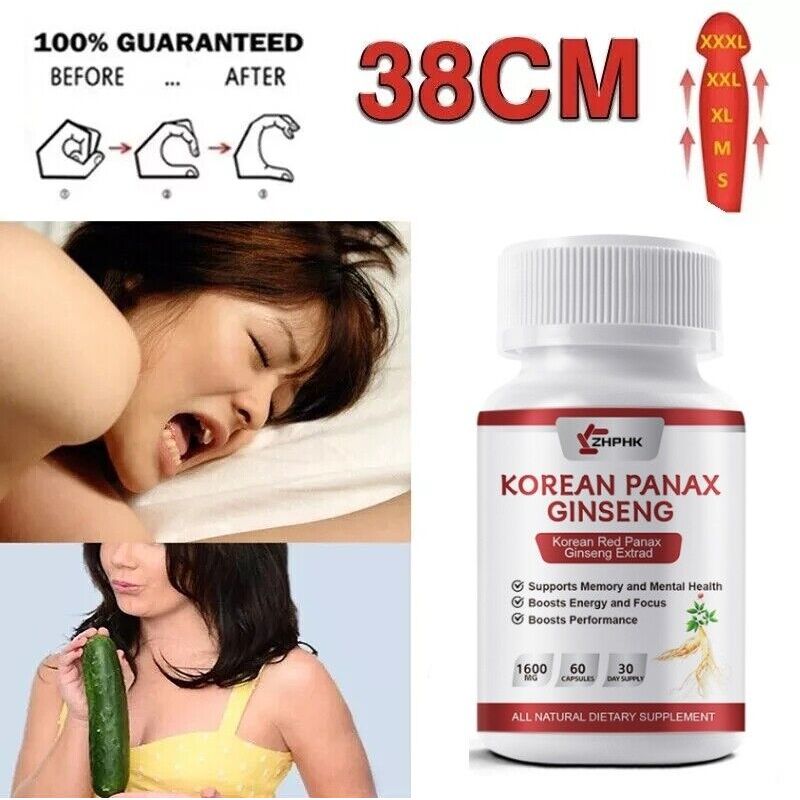 Korean Red Panax Ginseng Caps Extra Strength Highest Potency NON-GMO No ...