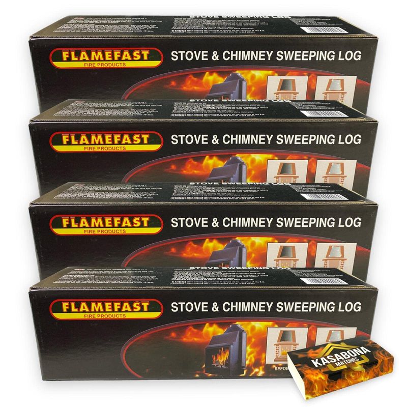 Flamefast Stove & Chimney Sweeping Log Fire Place Cleaner Remove ...