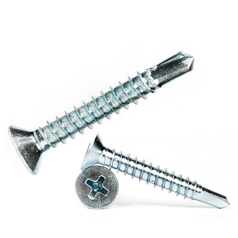 3.9mm x 32mm Self Drilling Countersunk Screws Steel Self Tapping Screws ...