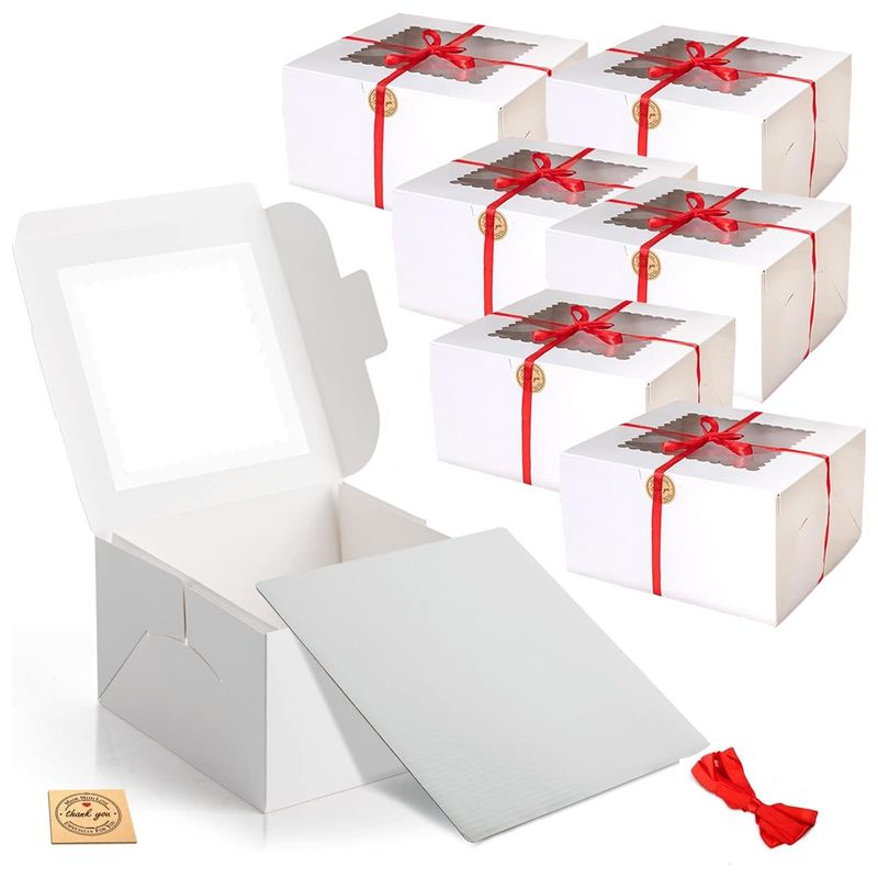 EDS Premium Quality Cake Box 10 Inch with Square Cake Board - Thick ...