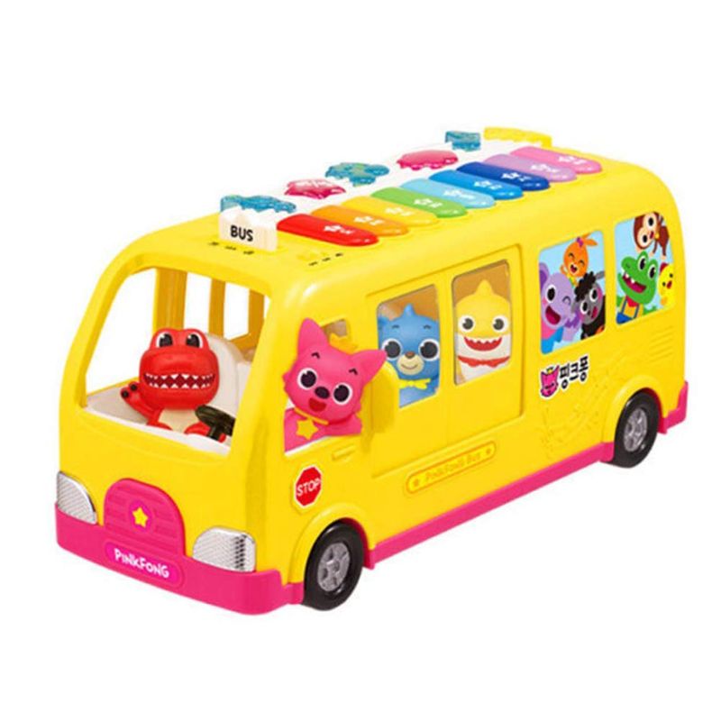 Pink-fong Figure Character Baby Shark Melody Piano Singing Bus Kids ...