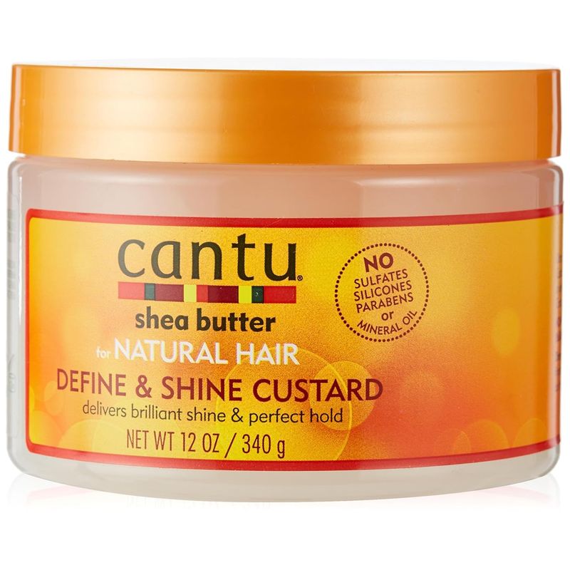 Cantu Natural Hair Define And Shine Custard 12 Ounce Jar (354ml) (2 ...
