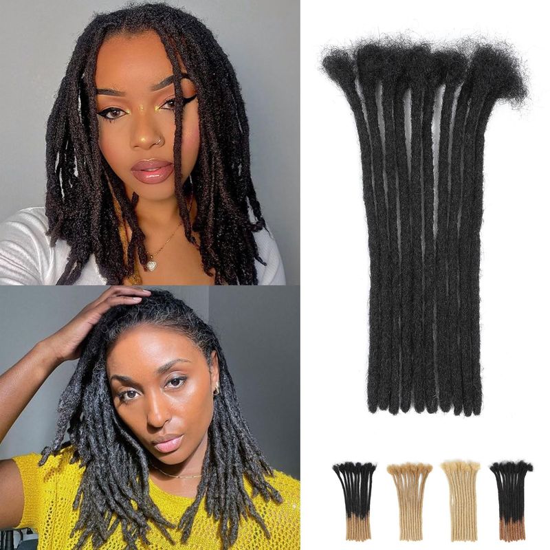 8Inch Loc Extensions Human Hair 0.6CM 100% Real Dreadlock Extensions ...