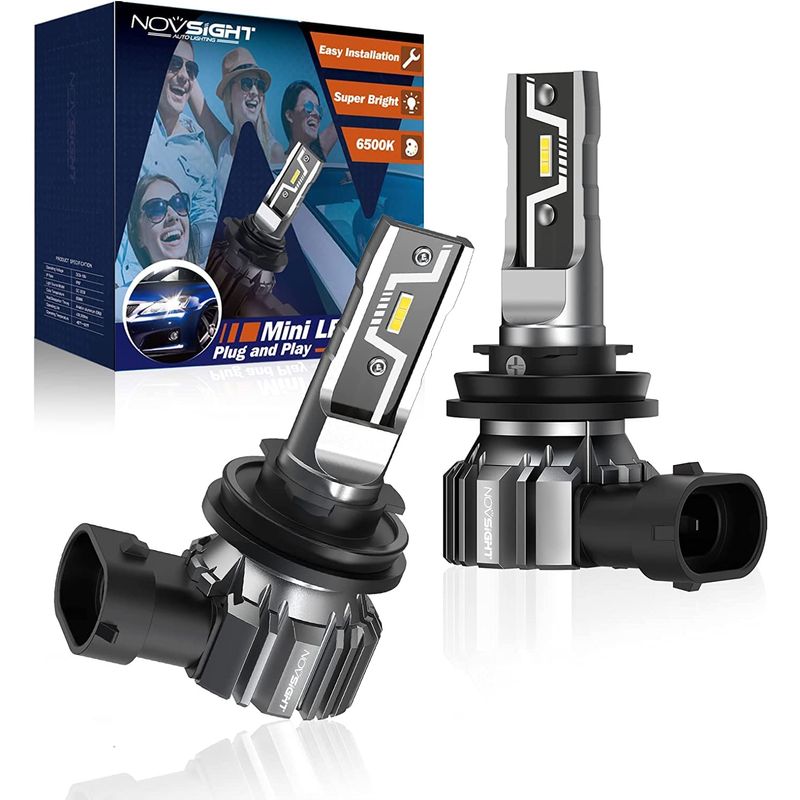 NOVSIGHT H11 LED Headlight, 6,500k, Compatible with New Standards ...