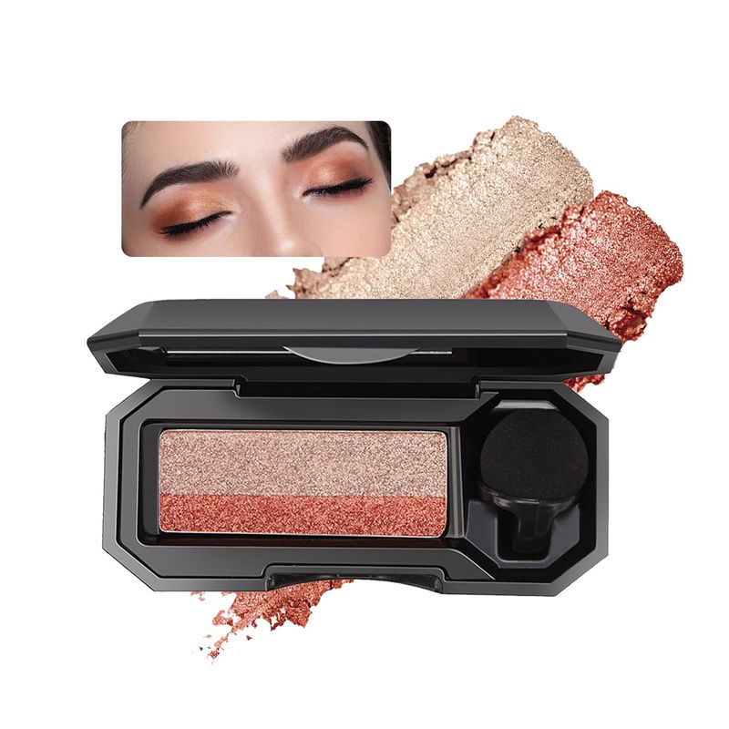 Dual Color Eyeshadow,Waterproof Glitter Eye Shadow,Smooth Texture ...