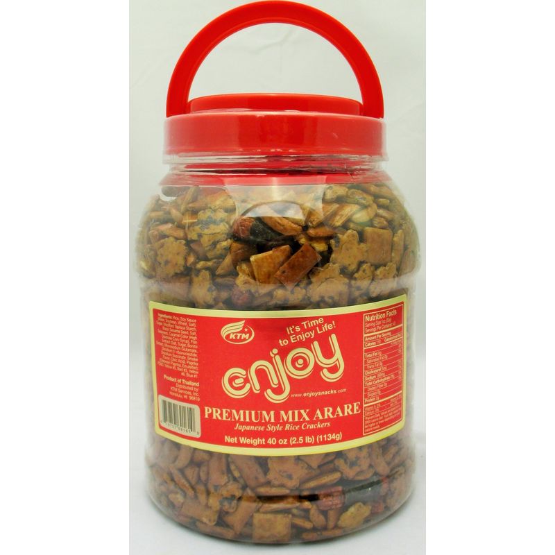 Premium Mix Arare Japanese Style Rice Crackers, Super-sized 40 Oz ...