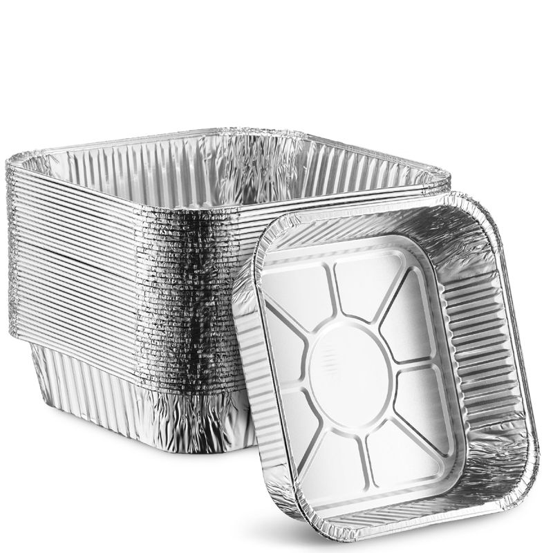 MontoPack 8” Disposable Aluminum Foil Square Baking Pans | 8 x 8 Cake ...