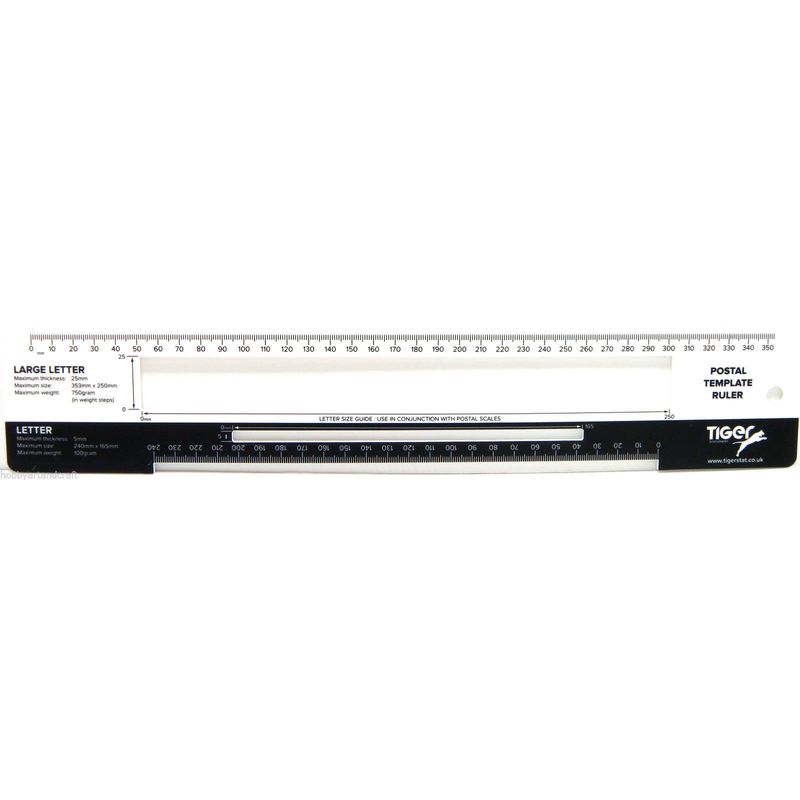 Postal Template Ruler Royal Mail Size Guide Postage Template PIP PPI ...