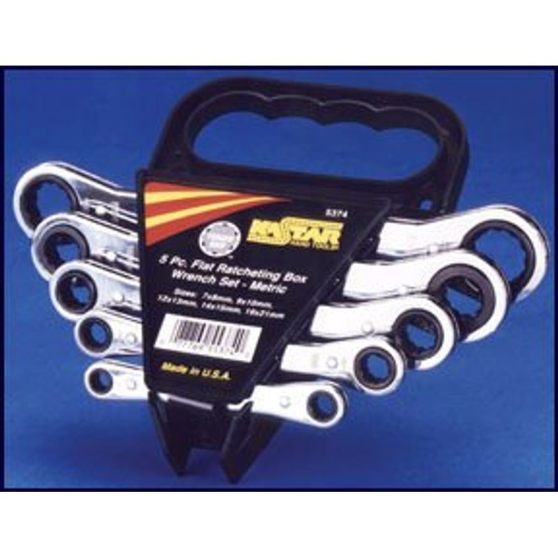 A&E 5374 Lang Tools Plate Ratchet Wrench Set (12 Angles), Set of 5 ...