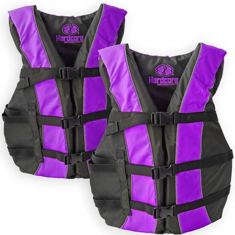 Hardcore Life Jacket 2 Pack Paddle Vest for Adults; Coast Guard ...