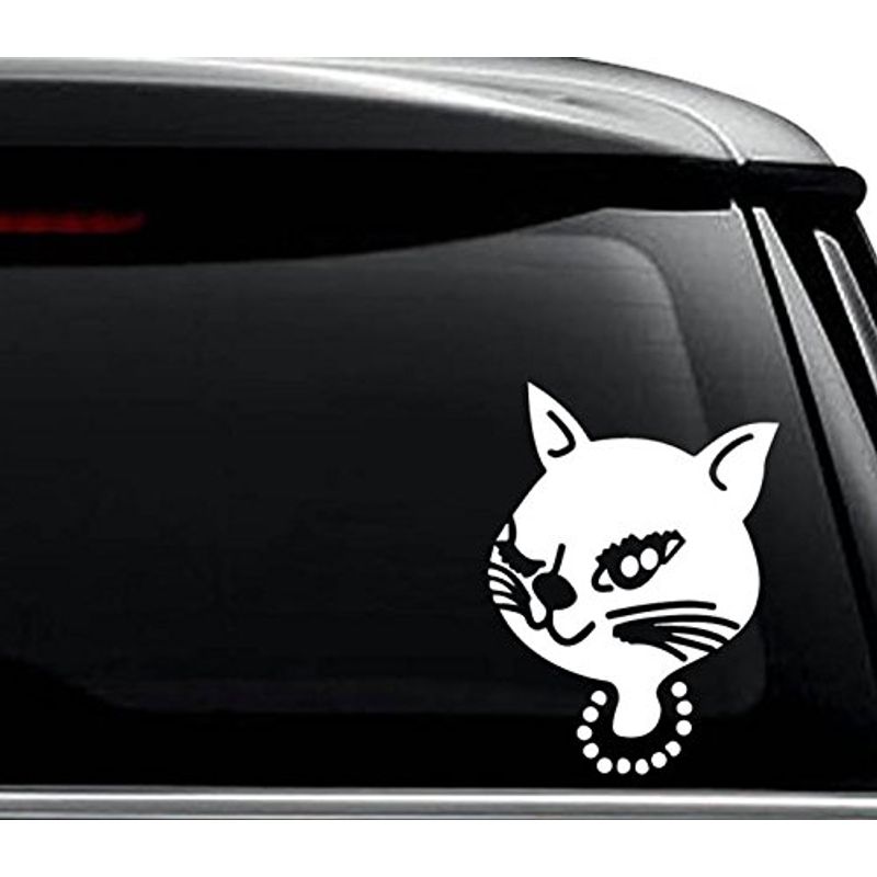Cat Kitty Winking Decal Sticker For Use On Laptop, Helmet, Car, Truck ...
