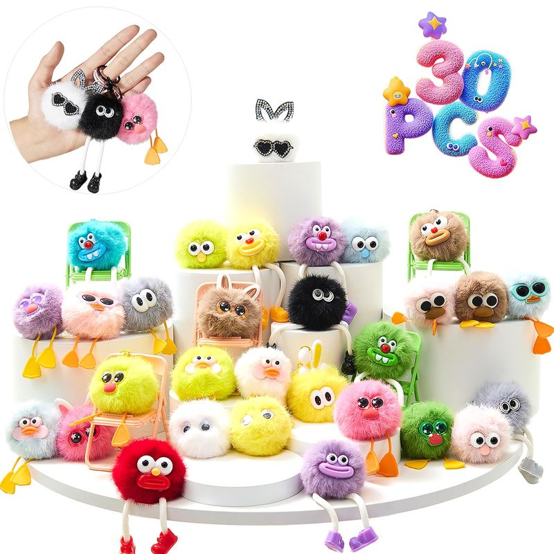 OMyFav 30 PCs Kids Keychains - Keychain Cute for Birthday Goodie Bags ...