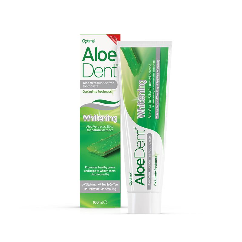 Aloe Dent Whitening Aloe Vera Toothpaste Fluoride Free, Natural Action ...