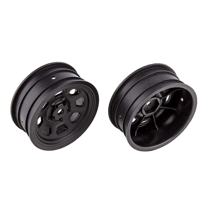 Team Associated Sr10 Front Wheels Black - EveryMarket