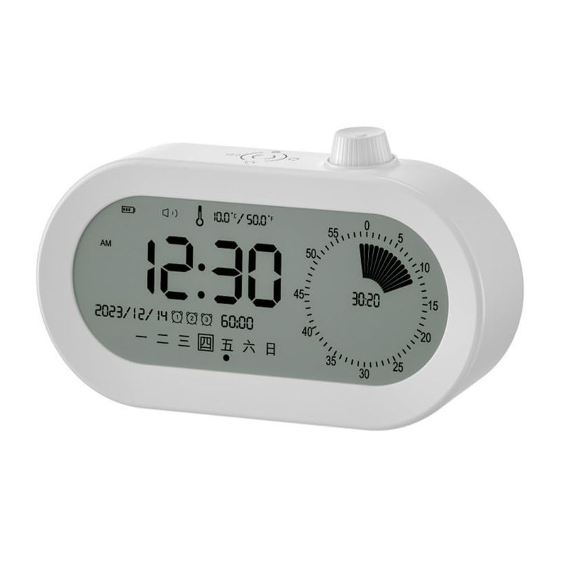 CENPEK 6-in-1 Timer LCD Visual Timer with 3 Alarms, Clock, Date ...