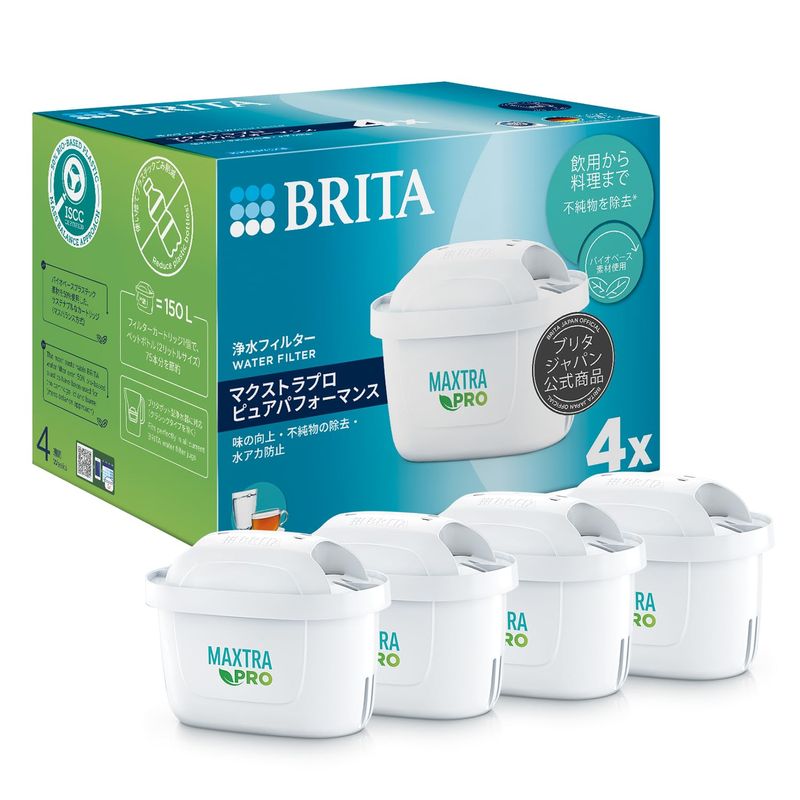 Brita Cartridge Water Purifier, Pot Type, Replacement, 4 Pieces, PFOS ...