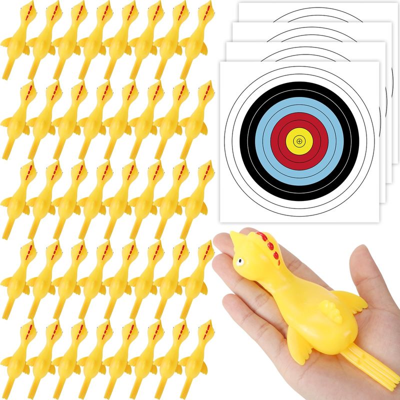 RoundFunny 12 Set Extended Version Slingshot Chickens with Cardboard ...