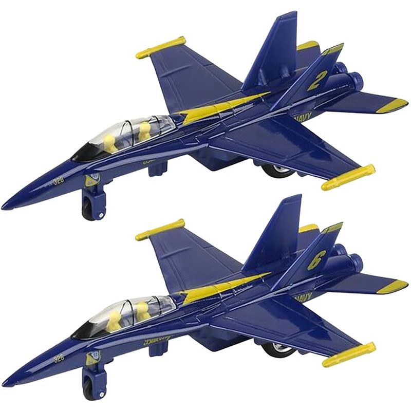 ArtCreativity Diecast F-18 Blue Angel Jets with Pullback Mechanism, Set ...