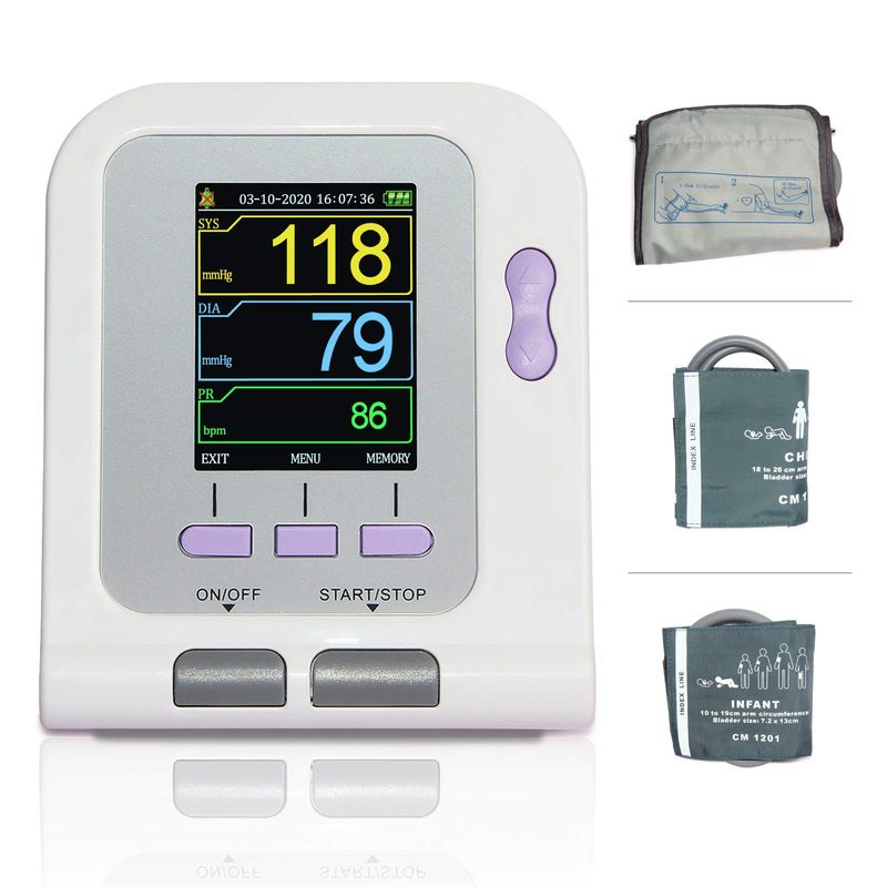 CONTEC Fully Automatic Blood Pressure Monitor Upper Arm Cuff 3 Mode 3 ...