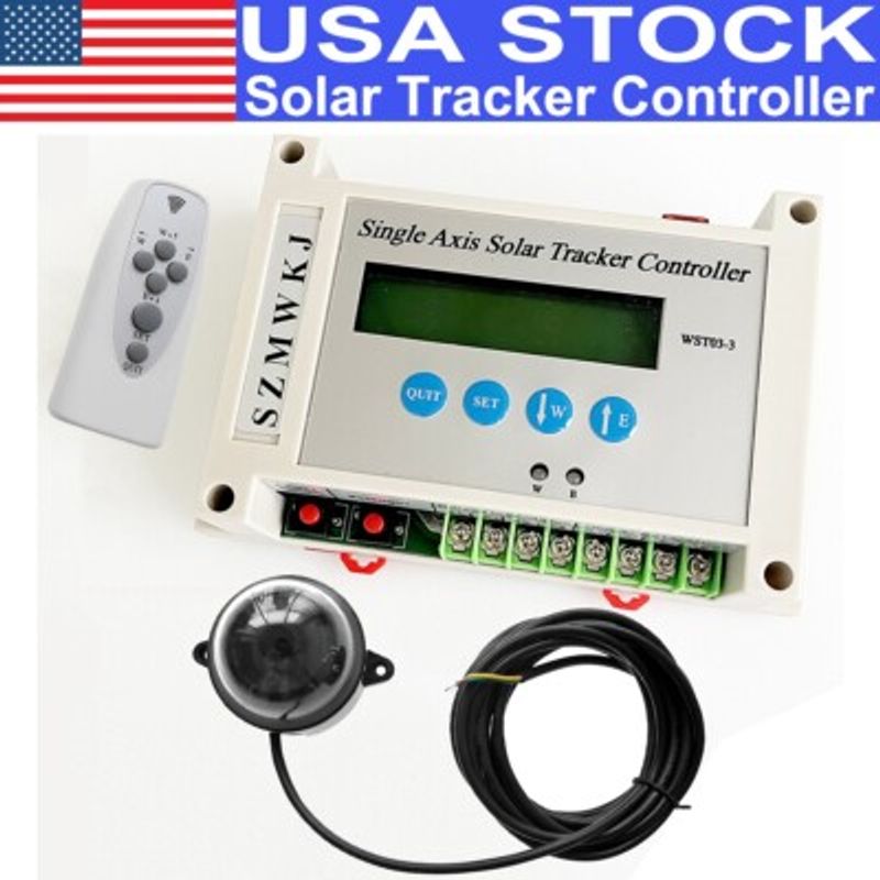 USA Single Axis Solar Tracker LCD Controller DIY Solar Panel Tracking ...
