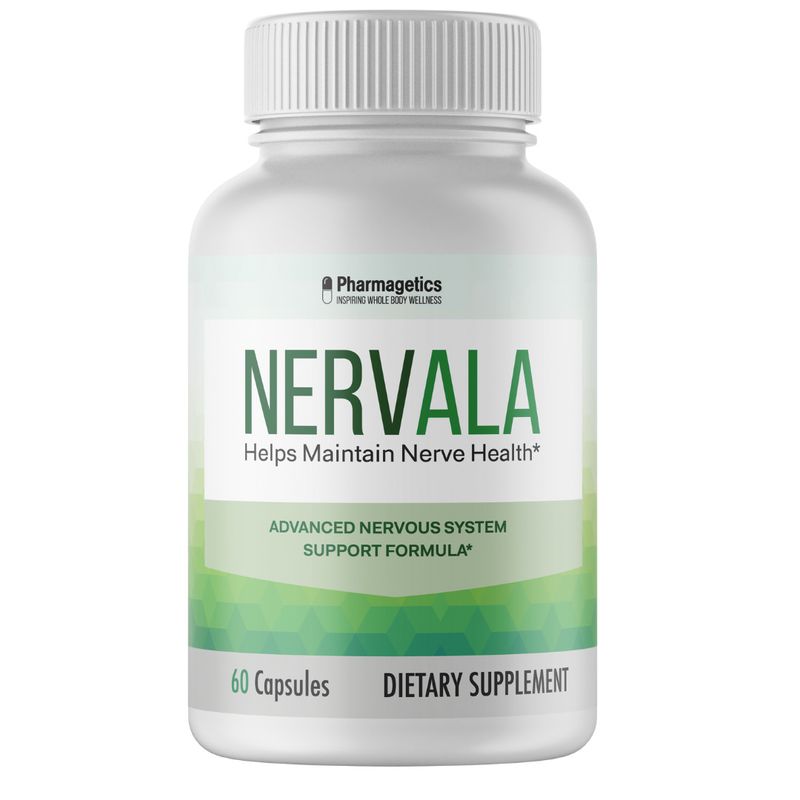 Nervala Nerve Pain Relief Neuropathy Supplement by Pharmagetics 60 ...