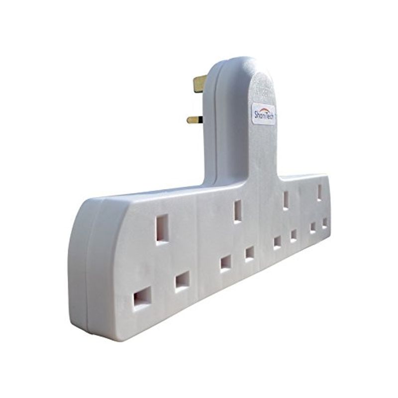 4 Gang Way Wall Socket Converts 1 Socket into Four Plug, ShaniTech ...