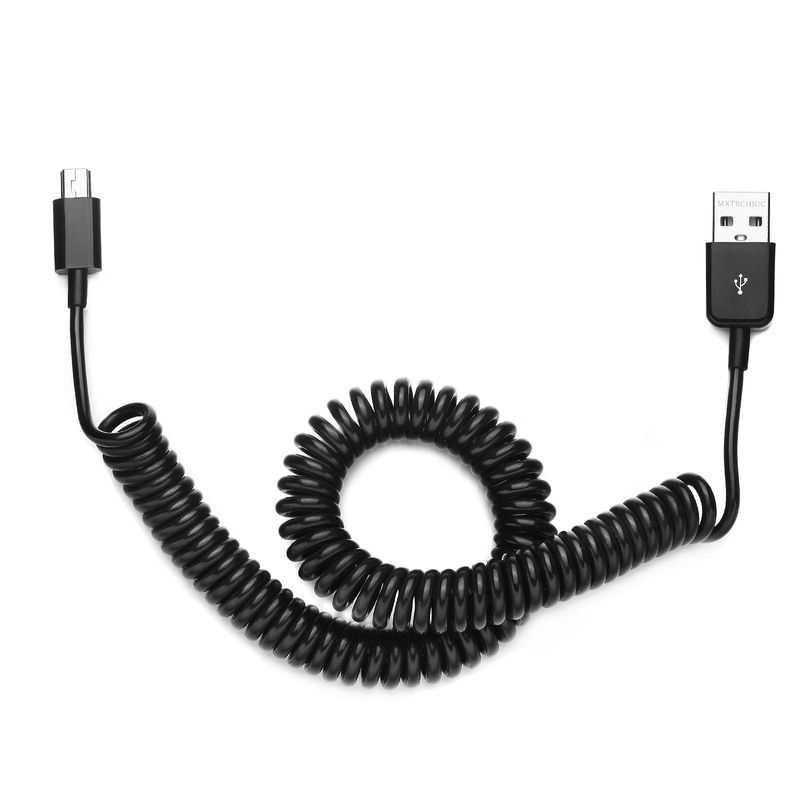 USB 2.0 Expansion Spring Coiled Cable 10-105 inch Type A Male to Mini B ...