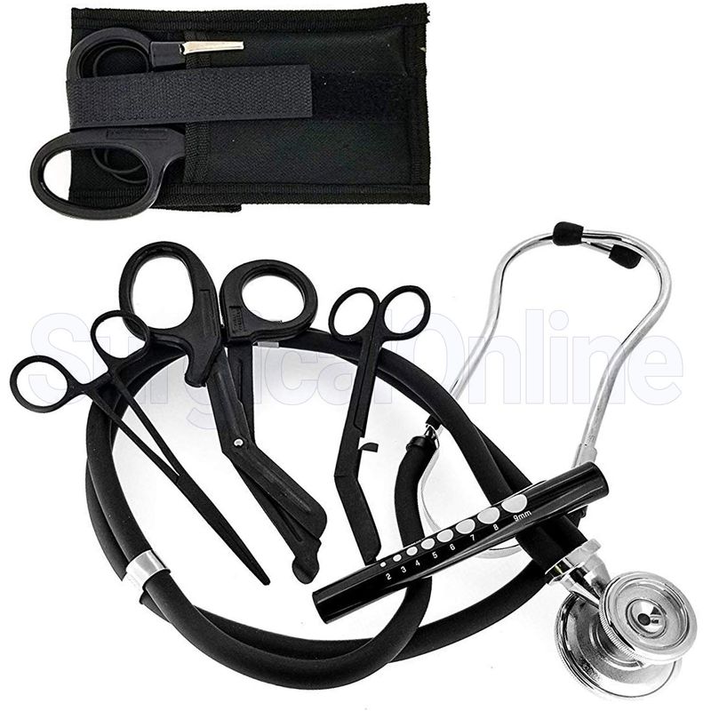 Tactical Black - Military Stethoscopes and First Responder EMT Holster ...