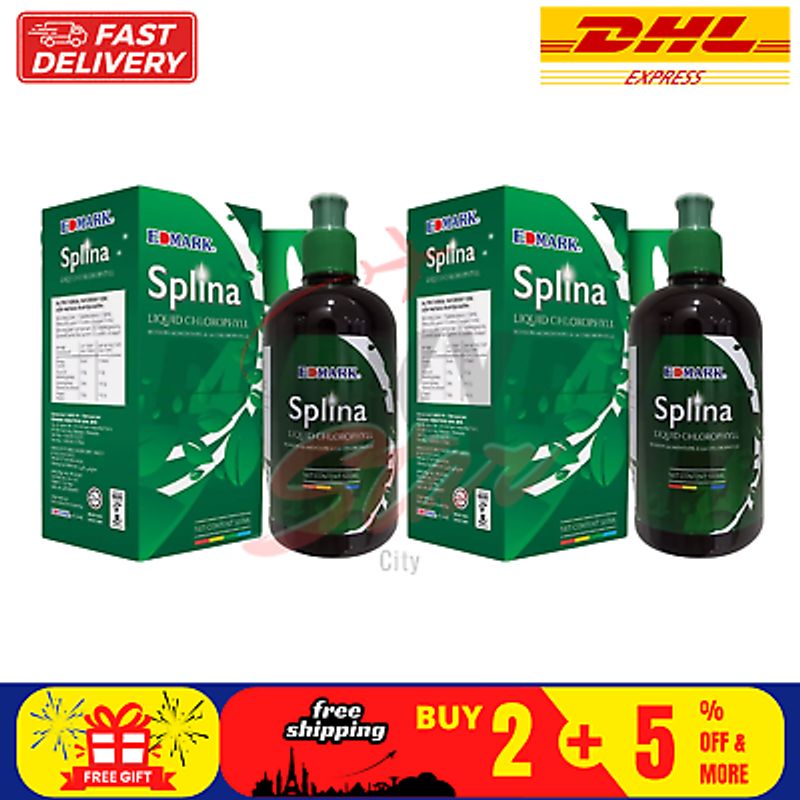 2 Bottle Splina Liquid Chlorophyll by Edmark Int'l. 500ml -DHL Shipping ...