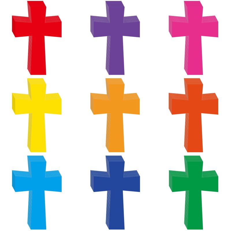 Geyee 108 Pcs Cross Paper Cutouts Religious Classroom Bulletin Board ...