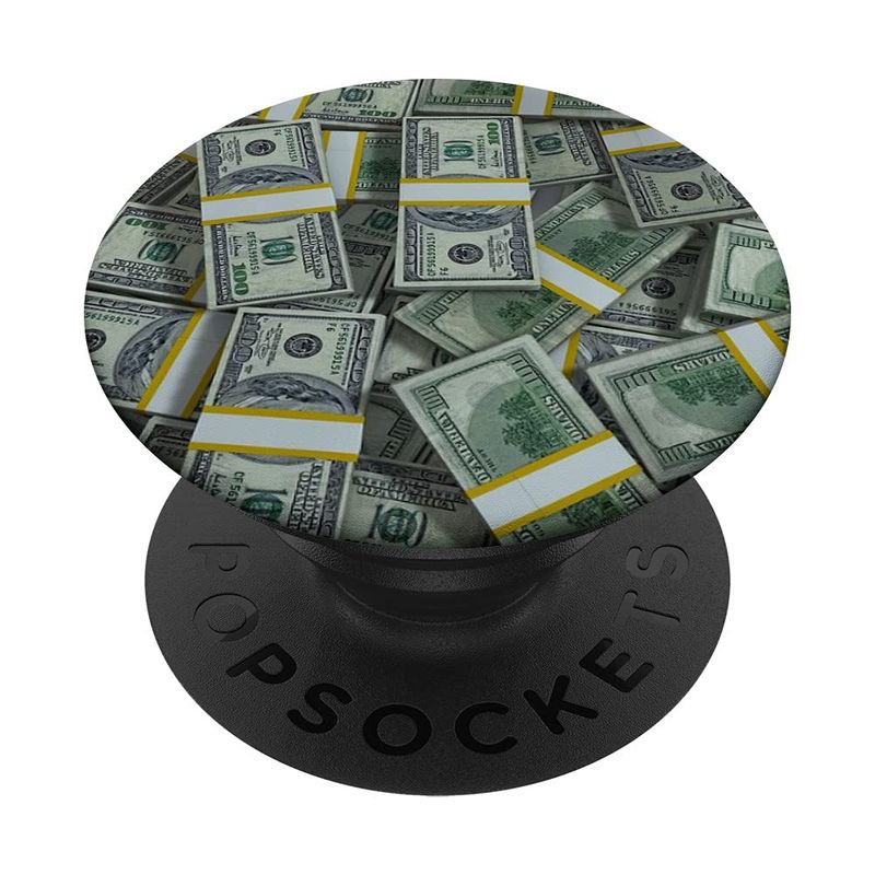 Money 100 Dollar Bills Cash Bands Stacks Cover Pattern PopSockets ...