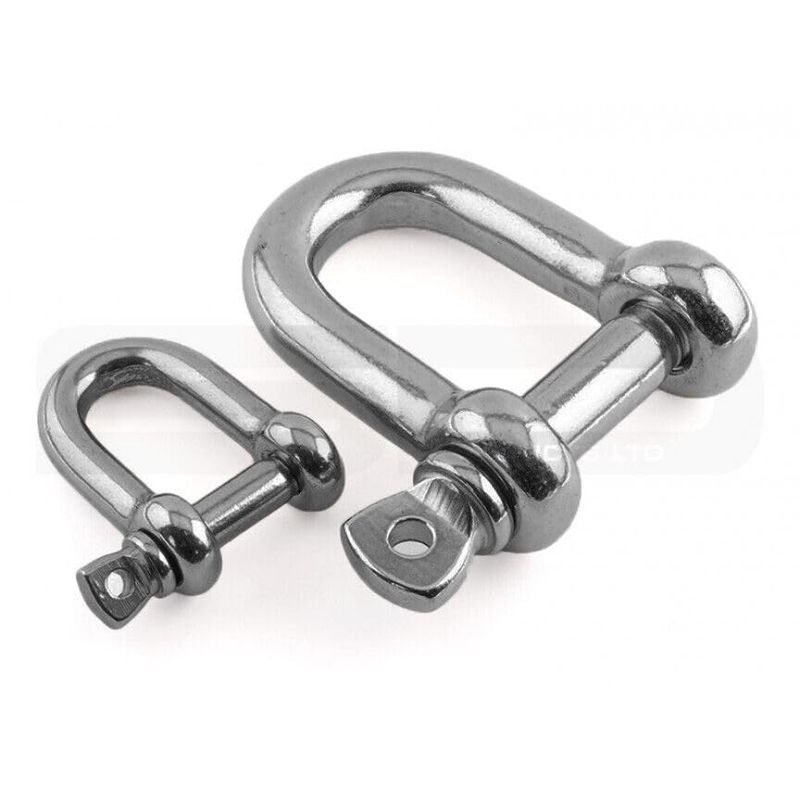 ADL Components M10 A4 316 Stainless Steel D Shackle with Screw Pin ...