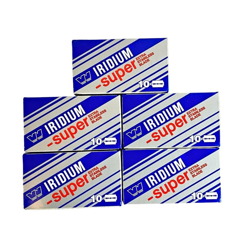 Wizamet Super Iridium Double Edge Razor Blades Pack of 50 - Online ...