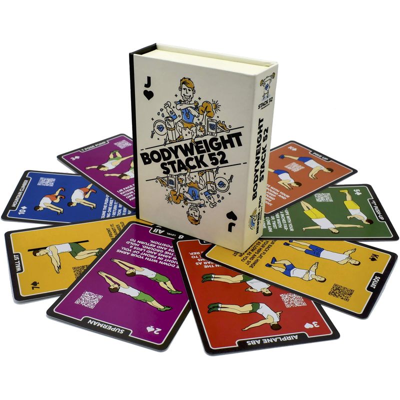Stack 52 Bodyweight Exercise Cards: Workout Playing Card Game. Designed ...