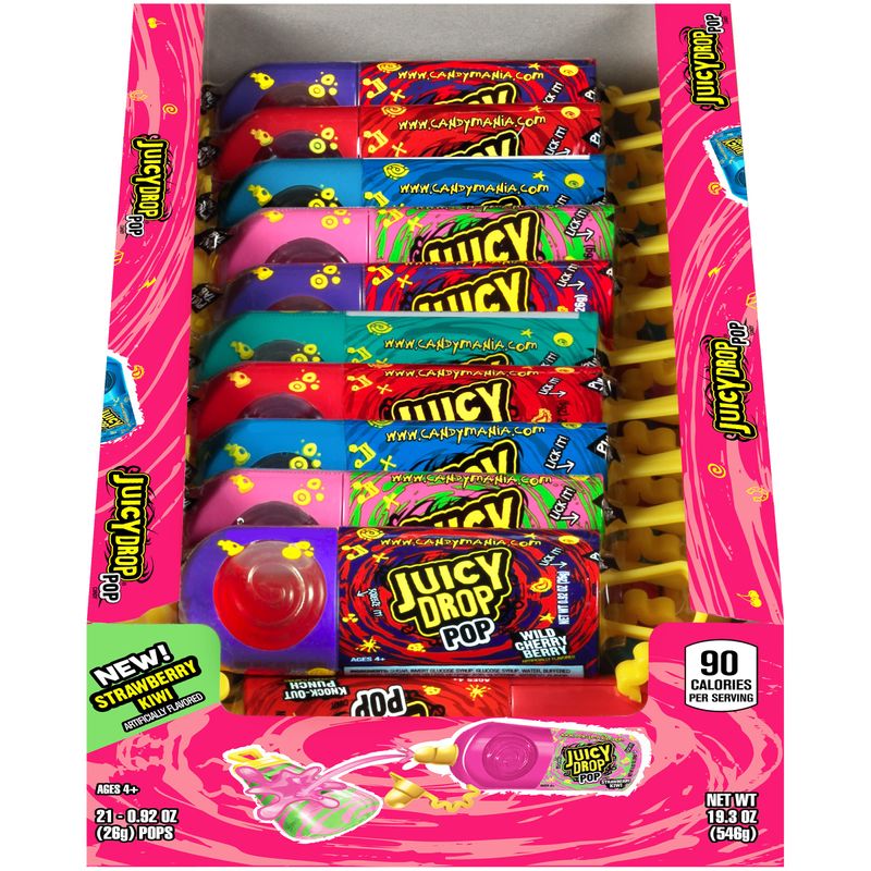 Juicy Drop Pop Variety Pack, Assorted Flavors Sweet Lollipops with Sour ...