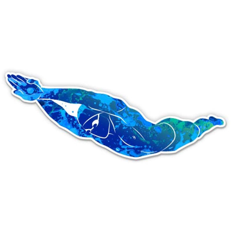 Swim Swimmer - 12" Vinyl Sticker Waterproof Decal - Online Marketplace ...