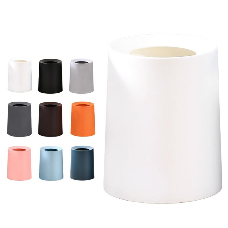 Trash Can Stylish Invisible Trash Bag Round Tabletop Hide Plastic Bags ...