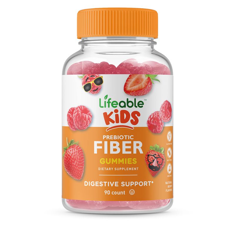Lifeable Prebiotic Fiber Supplement Gummies for Kids - 5g - Great ...