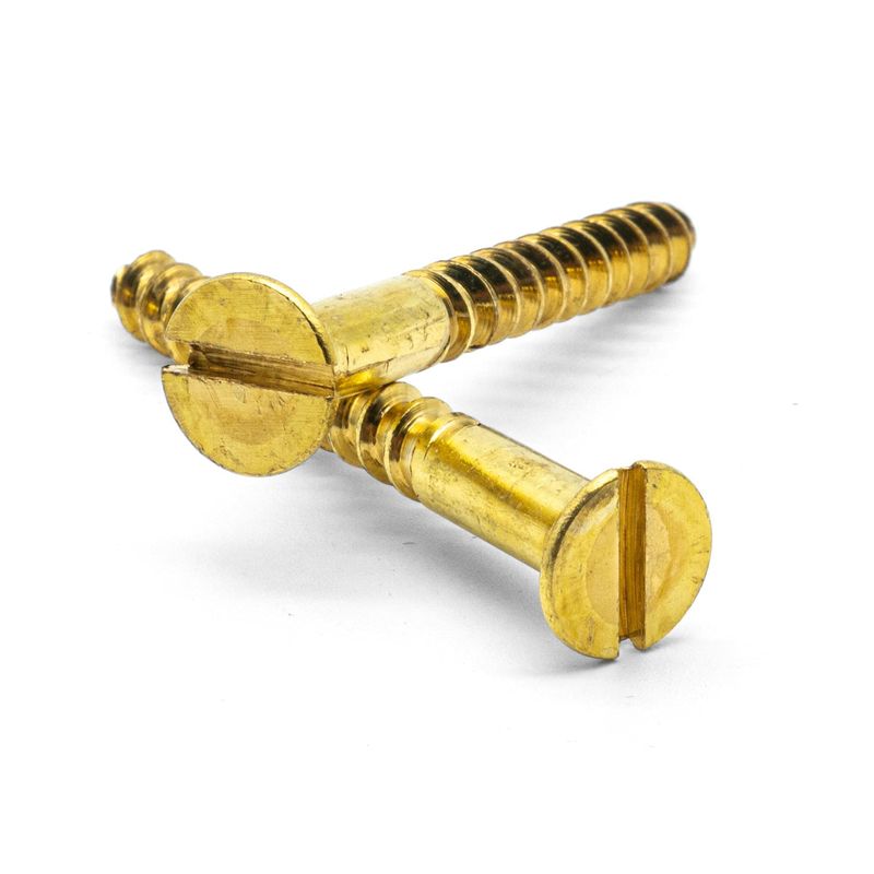 Hippo Hardware M5 (5mm X 30mm) Solid Brass Slotted Countersunk Wood Screws (Pack of 50) - Online ...