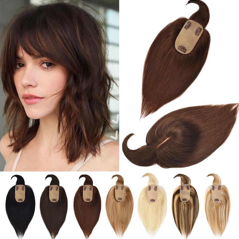 RICH BRIA Hair Toppers for Women with Thinning Hair Real Human Hair ...