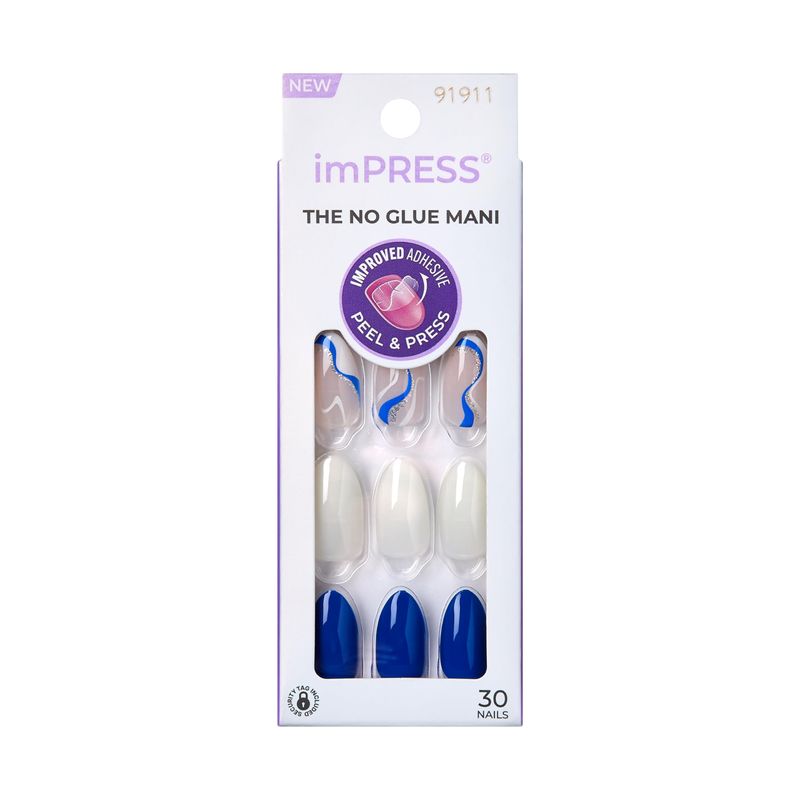 KISS imPRESS No Glue Mani Press-On Nails, Design, Free Soul', Light ...