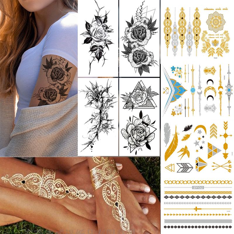 Temporary Tattoos kit Waterproof 8 Sheets for Women Adults Fake Tattoo ...