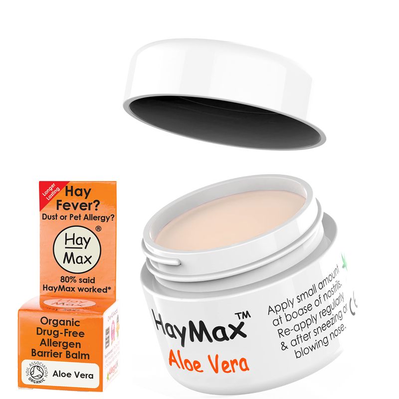 HayMax Allergen Barrier Balm, Aloe Vera 0.17 fl oz (5ml), Organic ...