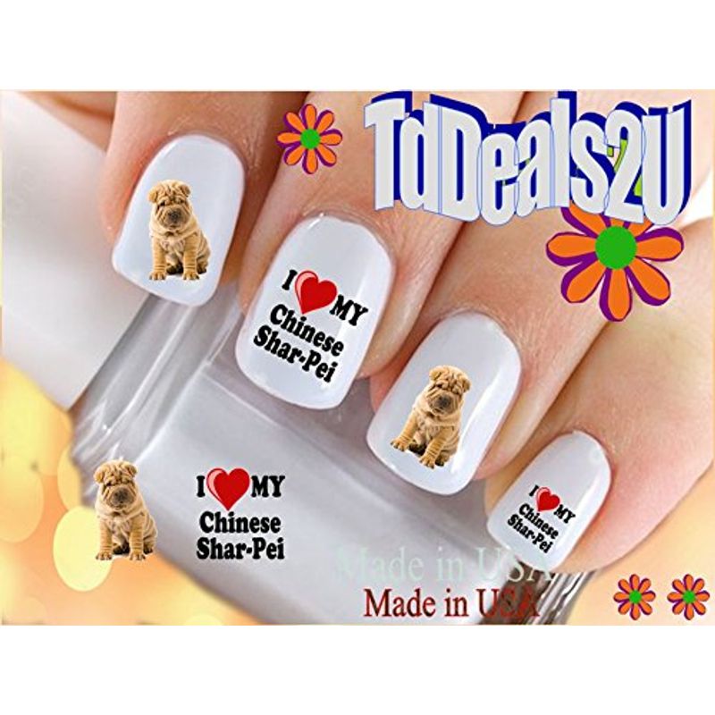 Dog Breed - Shar Pei Dog I Love my Chinese Shar Pei Nail Decals ...