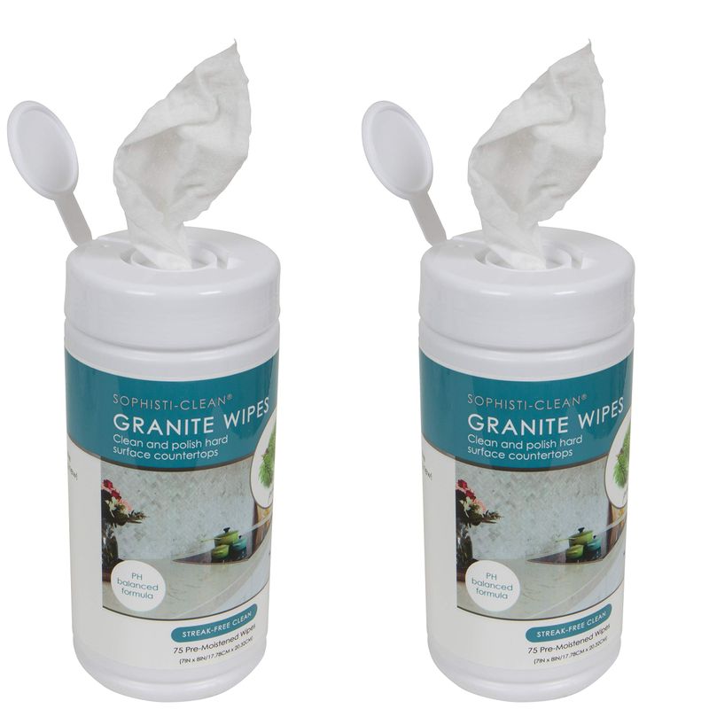 Evriholder Sophisti-Clean Granite Wipes 75 Count, Pre-Moistened ...