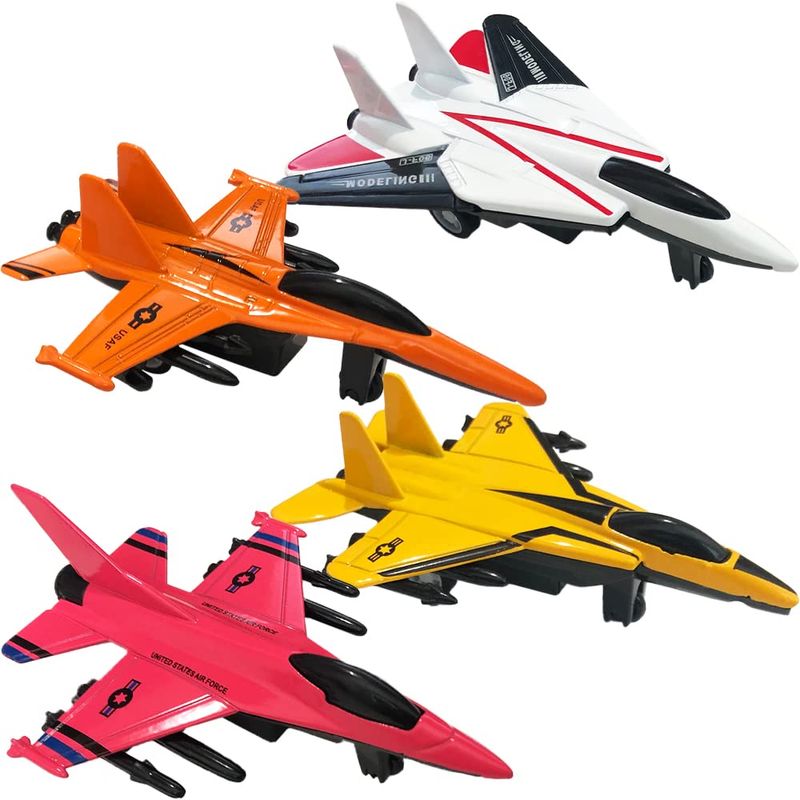 ArtCreativity Diecast Fighter Jet Toys, Set of 4, Military Airplane ...