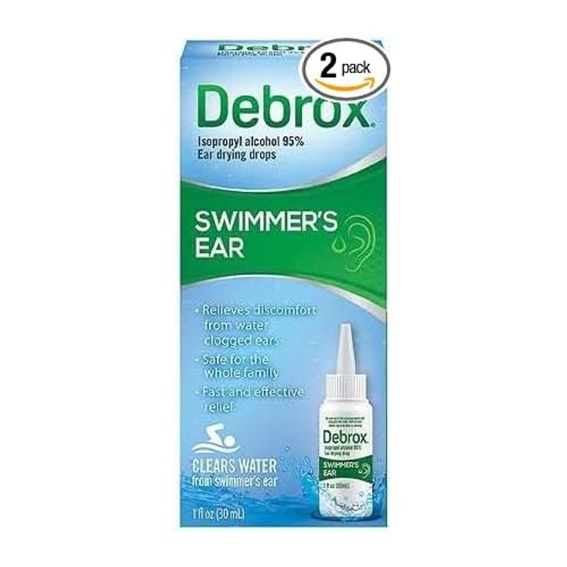 Debrox Swimmer's Ear Drying Drops for Adults & Kids, 1 Fl oz. (Pack of ...