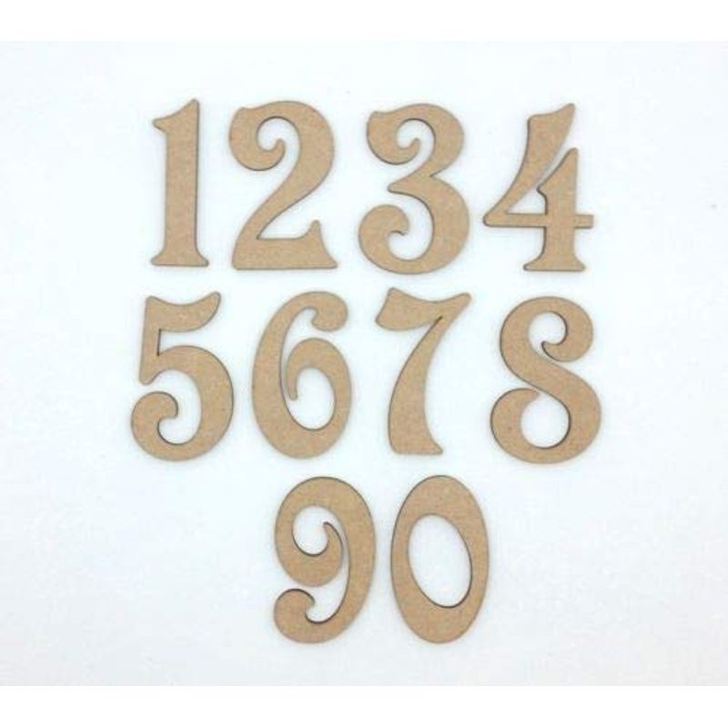 HoitoDeals Wooden MDF Shapes Number For Decoration Scrapbook KIds ...